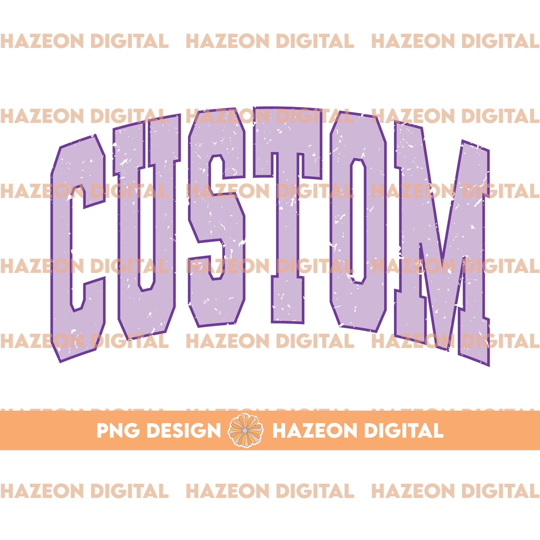 Trendy Retro Custom PNG Purple Distressed Varsity Popular Aesthetic ...