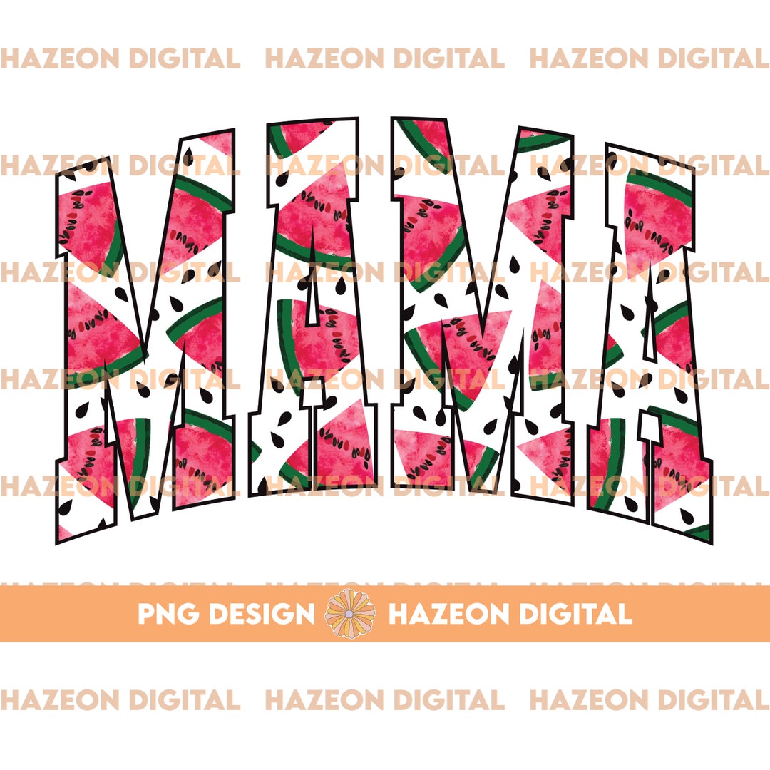 Trendy Retro Mama PNG Watermelon First Summer Varsity Popular Aesthetic ...