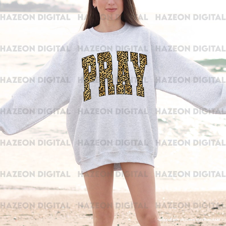 Trendy Christian Pray PNG Leopard Print Png Jesus Png Christian Quote ...