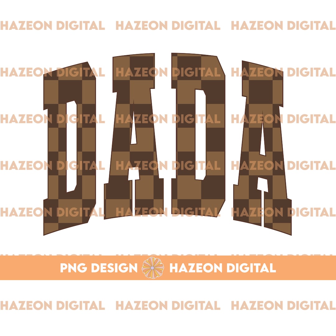Trendy Retro Dada PNG Checkered Varsity Popular Aesthetic Trendy Dad ...