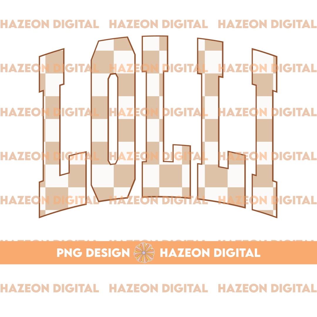 Trendy Retro Lolli PNG Checkered Varsity Popular Aesthetic Trendy Lolli ...