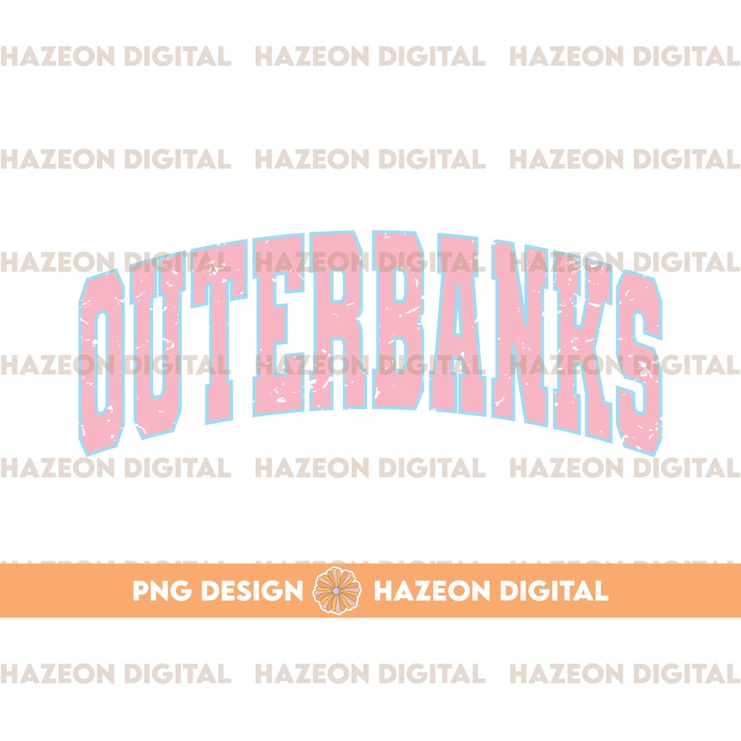 Outerbanks Obx Png Distressed Trendy Retro Varsity Surfer Coconut Girl ...