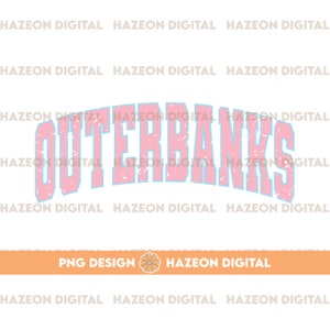 Outerbanks Obx Png Distressed Trendy Retro Varsity Surfer Coconut Girl ...