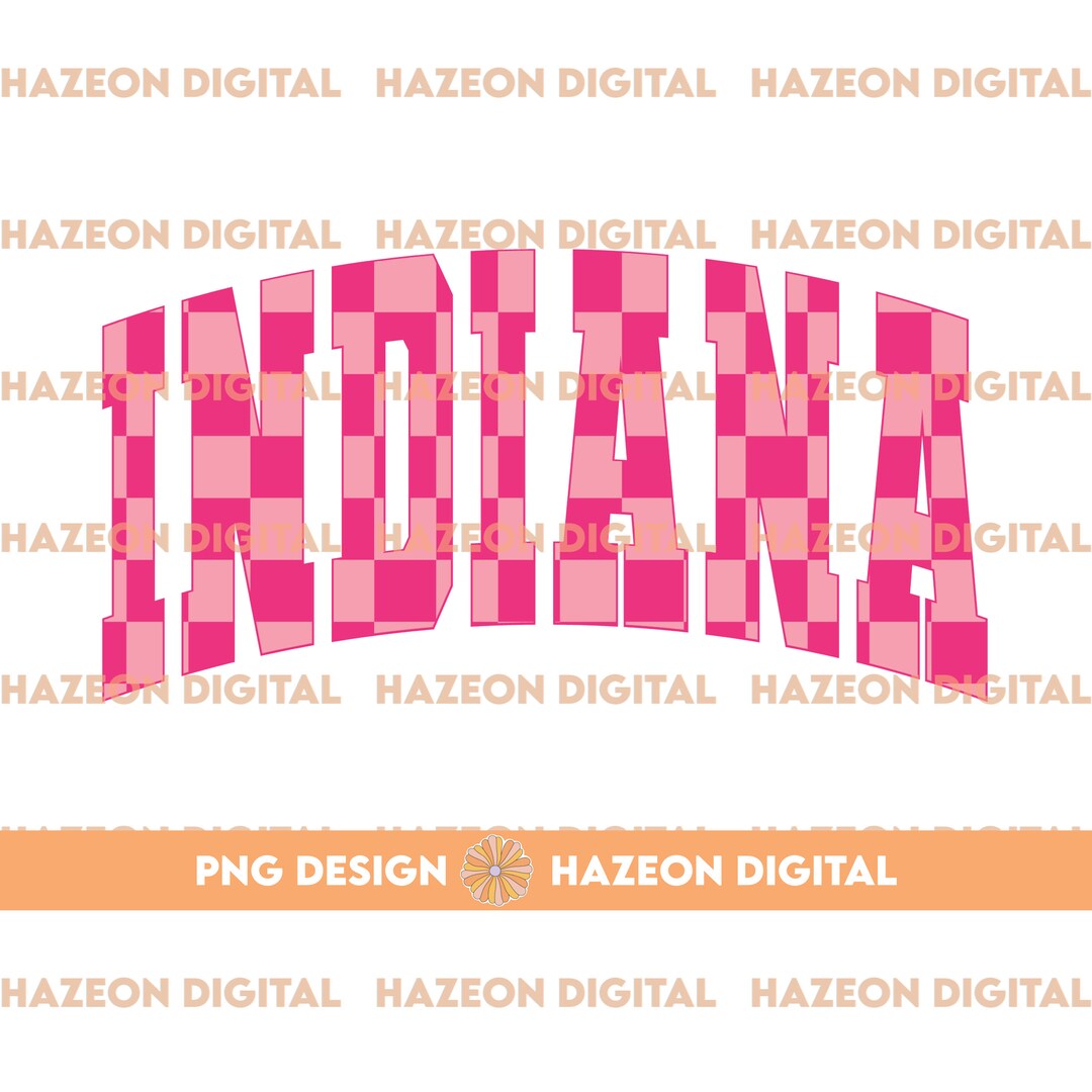 Trendy Retro Indiana PNG Checkered Varsity Popular Aesthetic Trendy ...