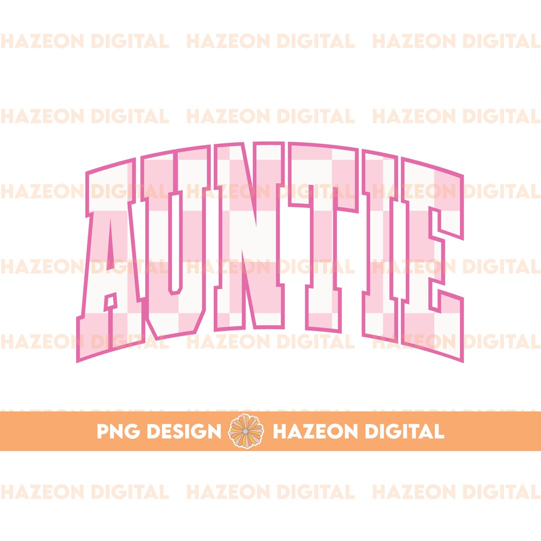 Trendy Retro Auntie PNG Checkered Varsity Popular Aesthetic Trendy Aunt ...