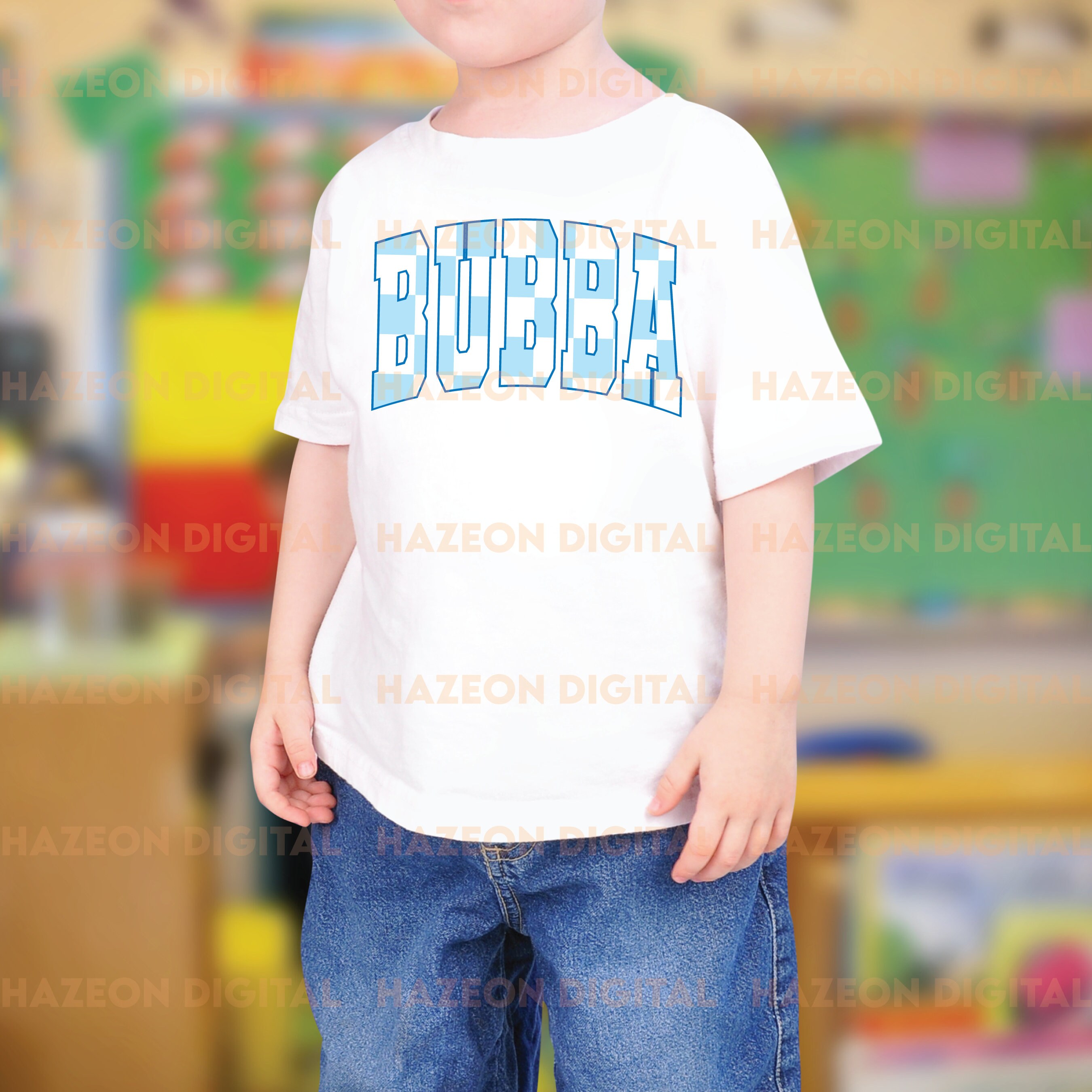 Trendy Retro Bubba PNG Checkered Varsity Popular Aesthetic - Etsy