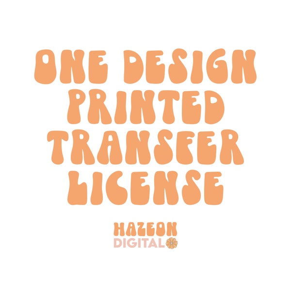 Printed Transfer - Etsy