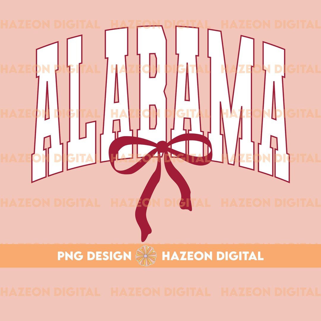 Alabama Coquette Trendy Retro PNG Alabama Varsity Popular Aesthetic ...