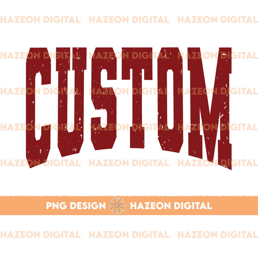 Trendy Retro Custom PNG Distressed Varsity Popular Aesthetic Trendy ...