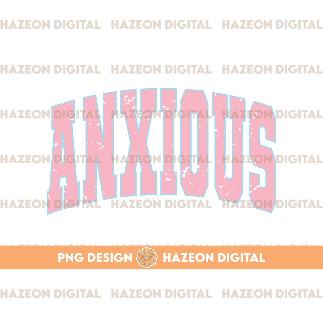 Trendy Retro Anxious PNG Distressed Grunge Varsity Popular Aesthetic ...