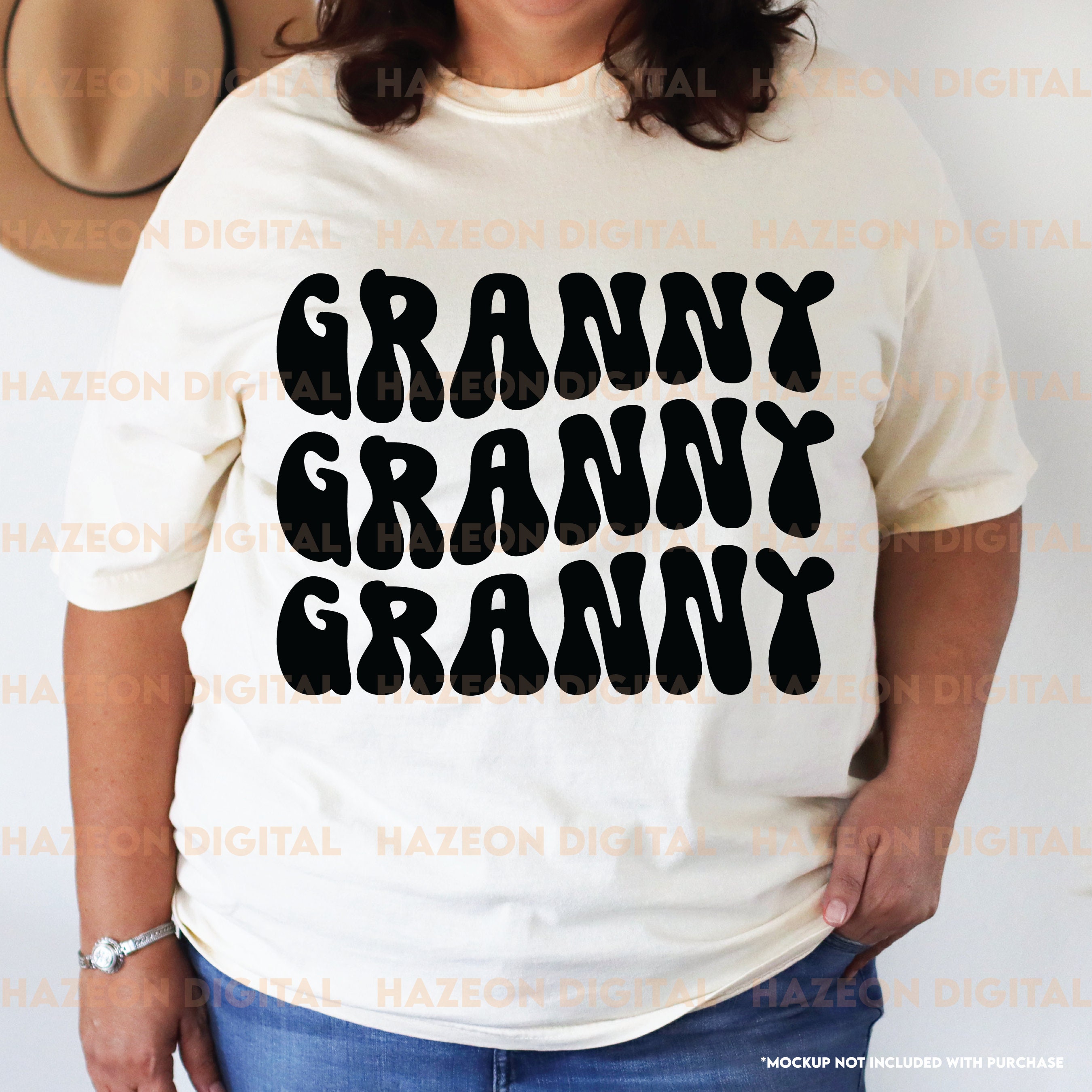 Granny SVG PNG Granny Trendy Popular Wavy Aesthetic Trendy - Etsy