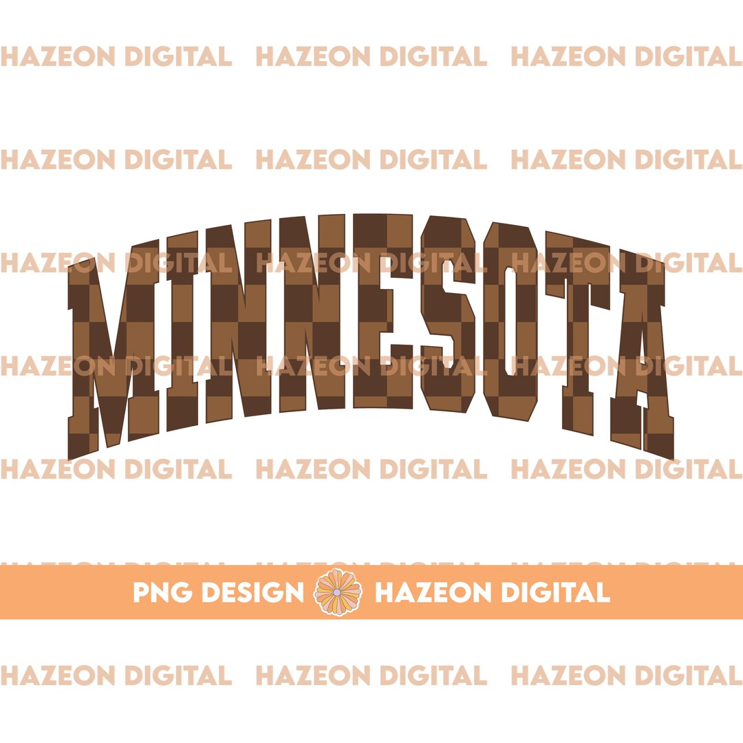Trendy Retro Minnesota PNG Checkered Varsity Popular Aesthetic Trendy ...