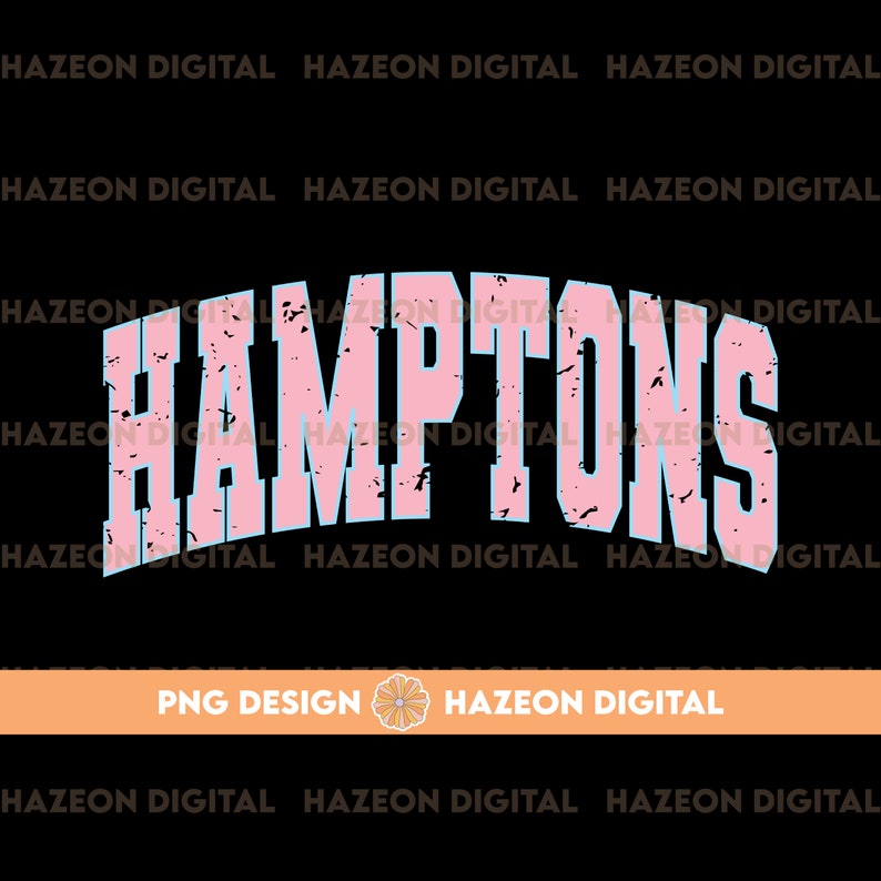 Hamptons Png Distressed Trendy Retro Varsity Surfer Coconut Girl Png ...