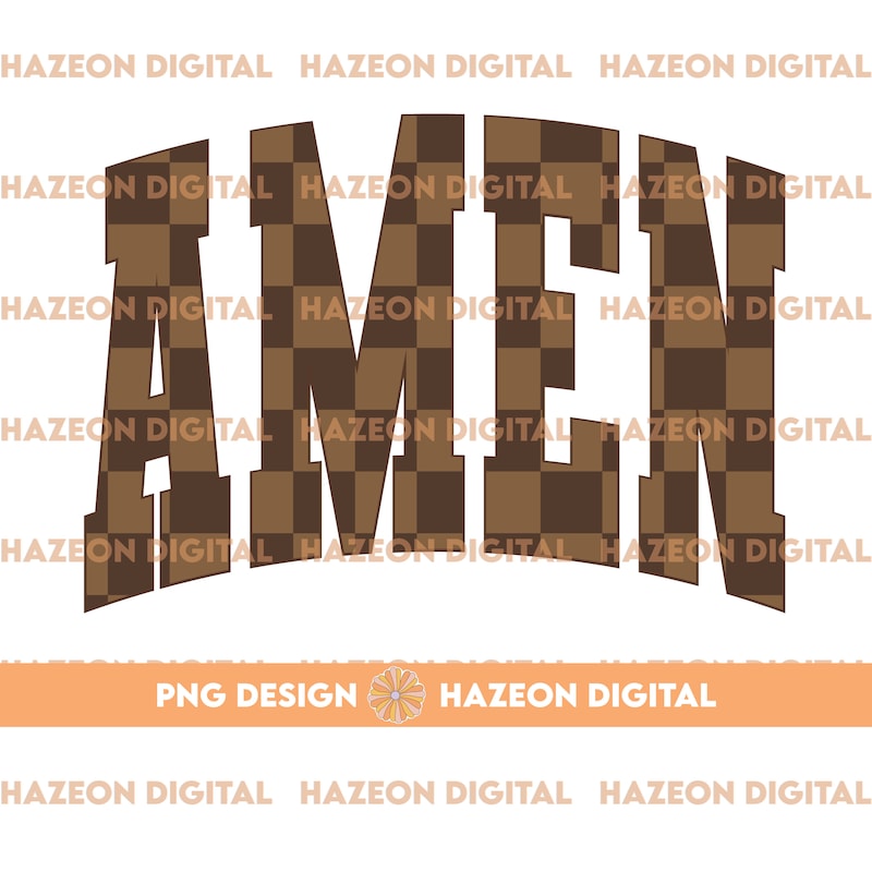 Checkered Amen Shirt - Etsy