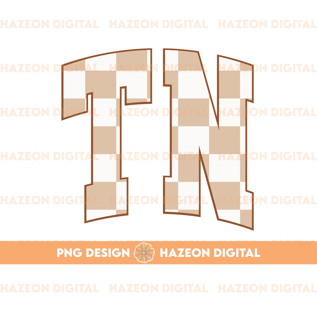 Trendy Retro Tennessee PNG Checkered Varsity Popular Aesthetic Trendy ...