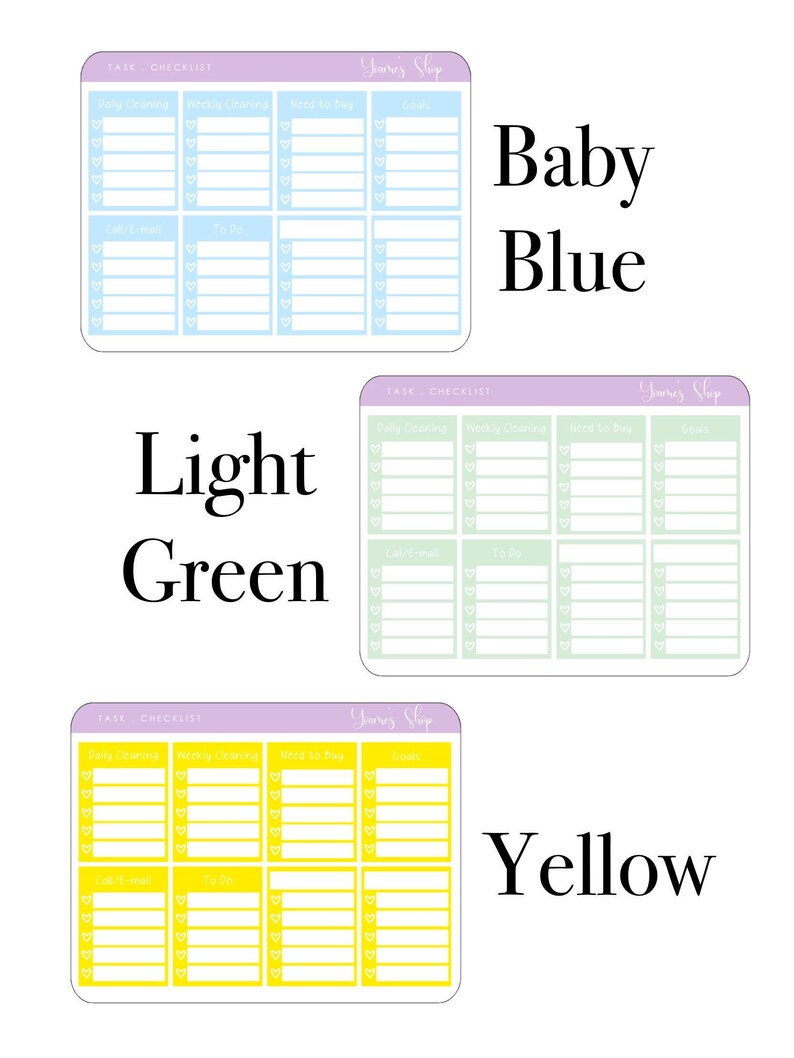 Task Checklist Stickers for Planner Planner Stickers - Etsy