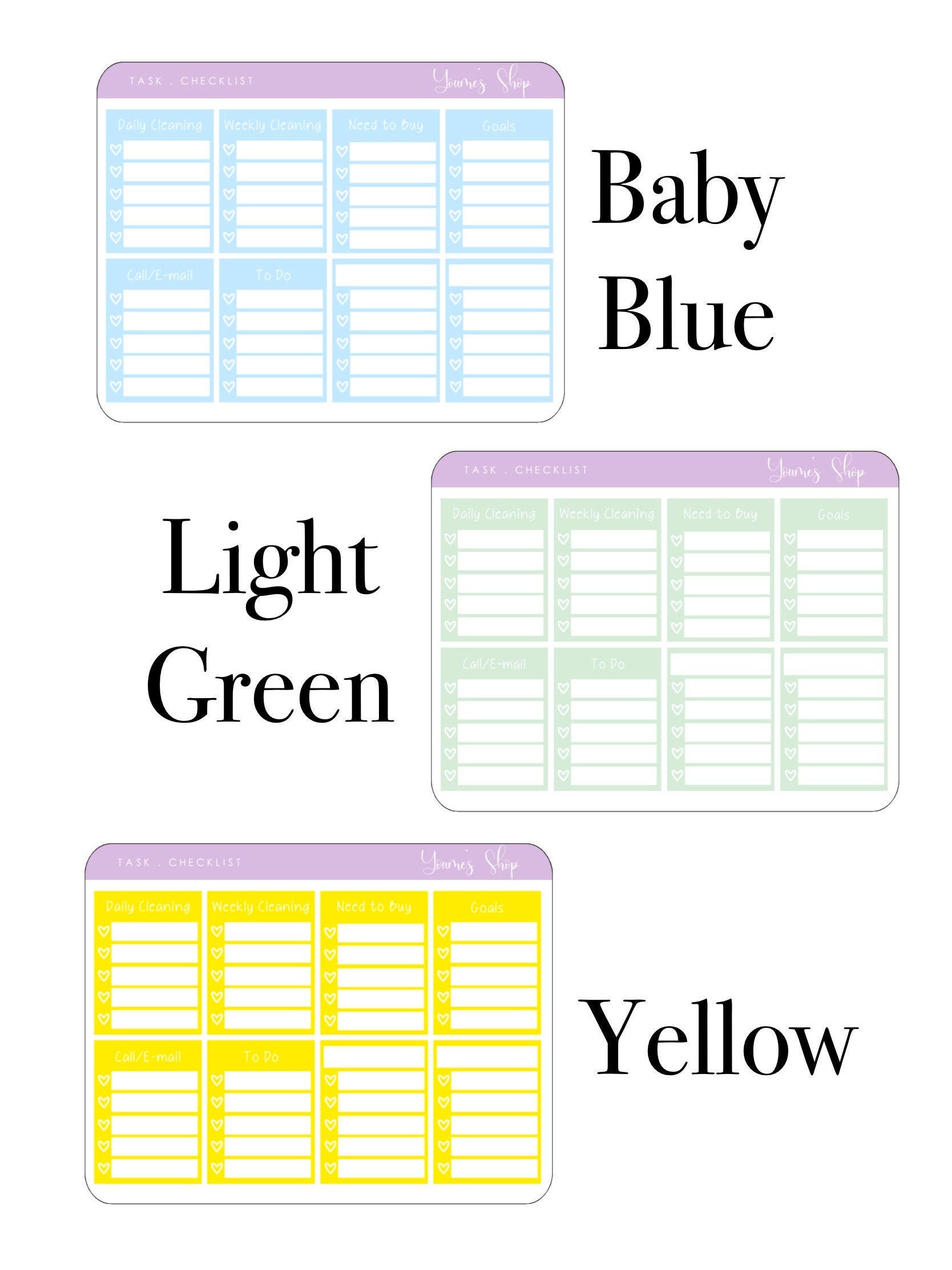 Task Checklist Stickers for Planner Planner Stickers | Etsy