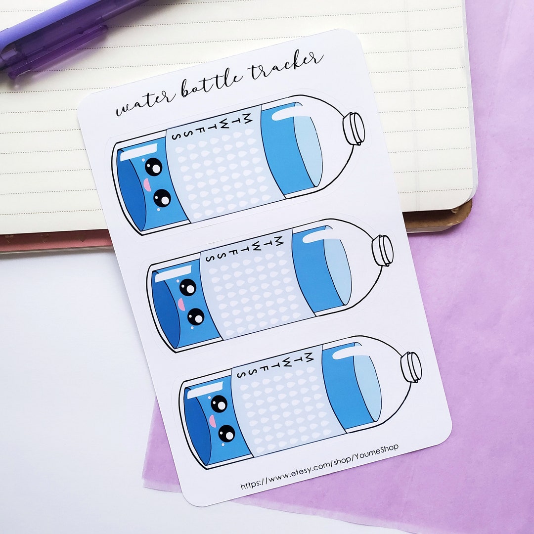 Water Tracking Planner Stickers | Water Intake Trackers - Etsy