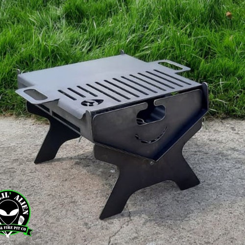 Collapsible BBQ Grill and Fire Pit. Perfect for Camping the - Etsy UK
