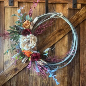 Custom Floral Rope Wreath Lariat Wreath Lasso Wreath - Etsy