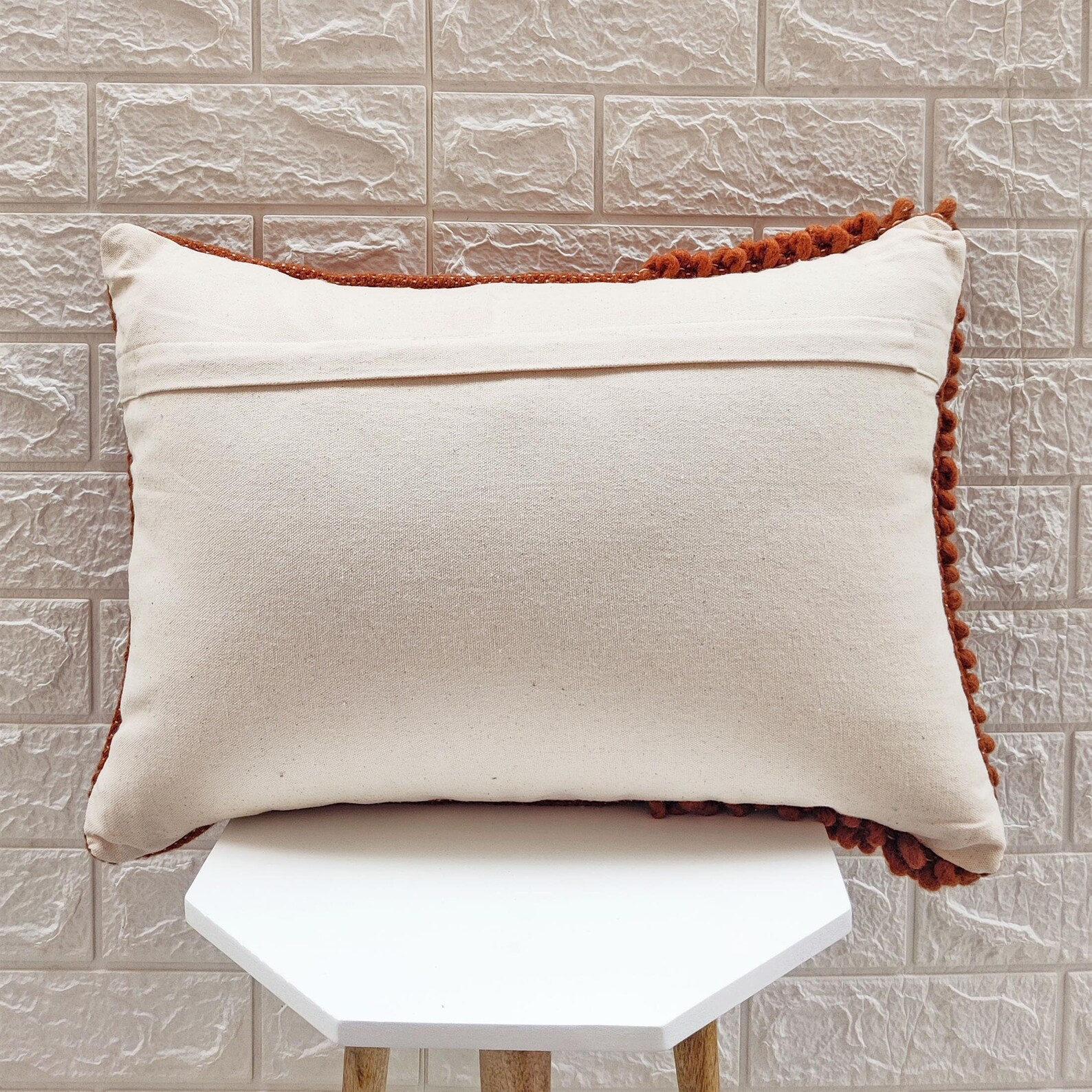 Deep Orange Rust Orange Chunky Loops Hand Woven 100% Wool - Etsy