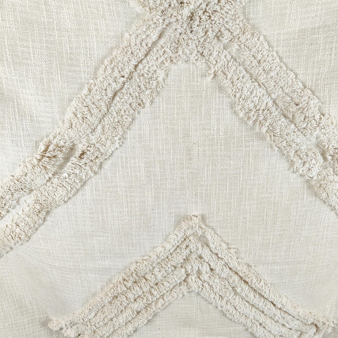 100% Cotton Throw Natural White Cotton Tufted Textured 52x72 - Etsy