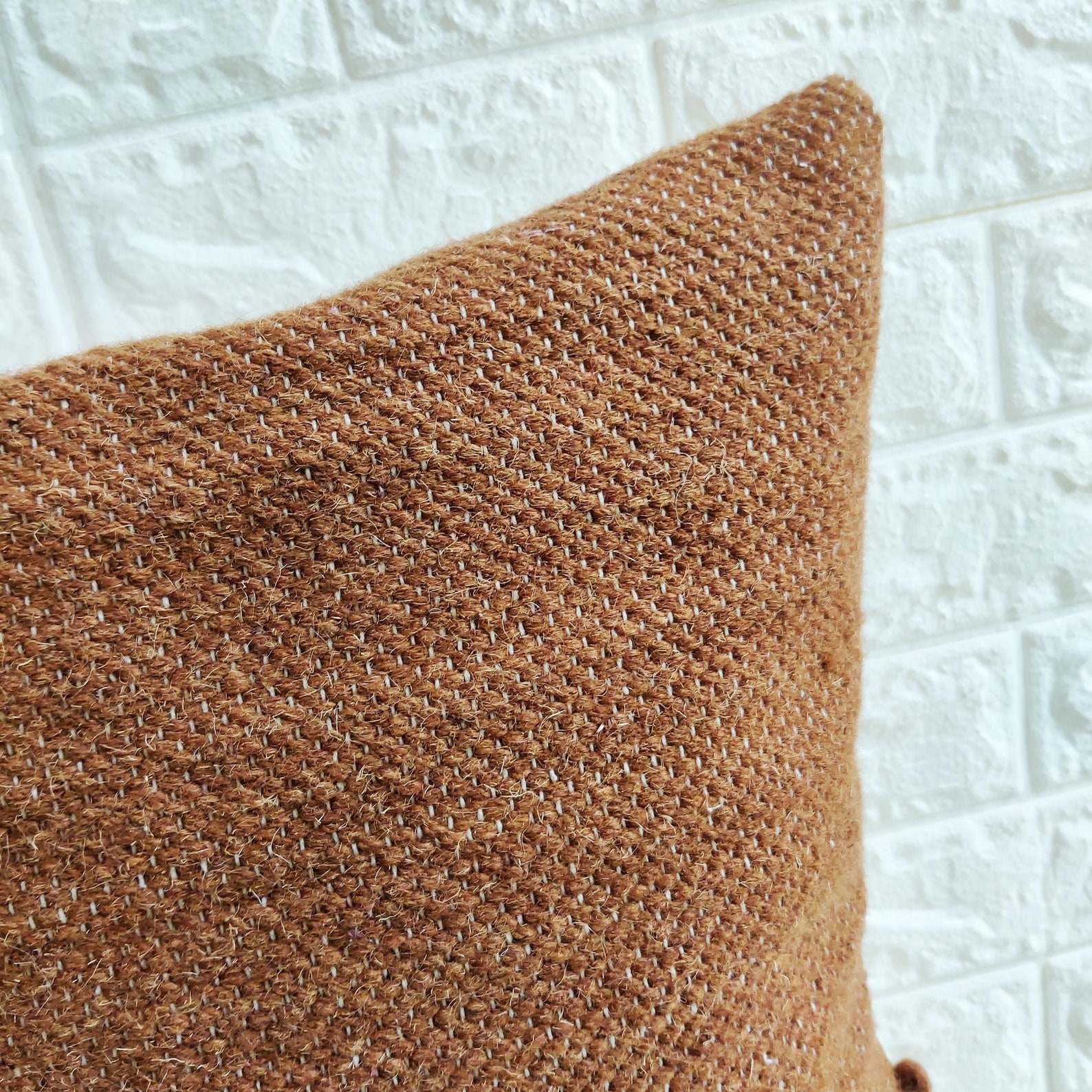 Deep Orange Rust Orange Chunky Loops Hand Woven 100% Wool - Etsy