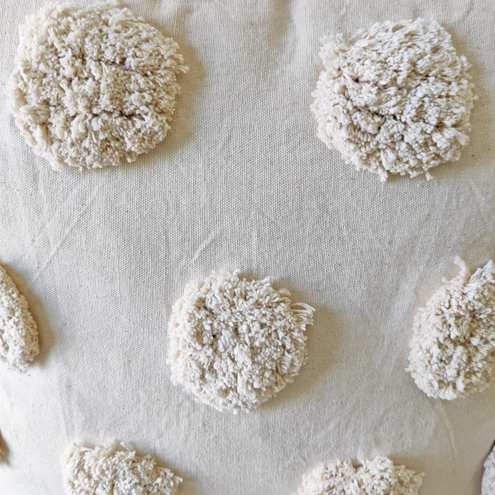 Off White Natural White Ivory Cream Embroidered Tufted 100% | Etsy