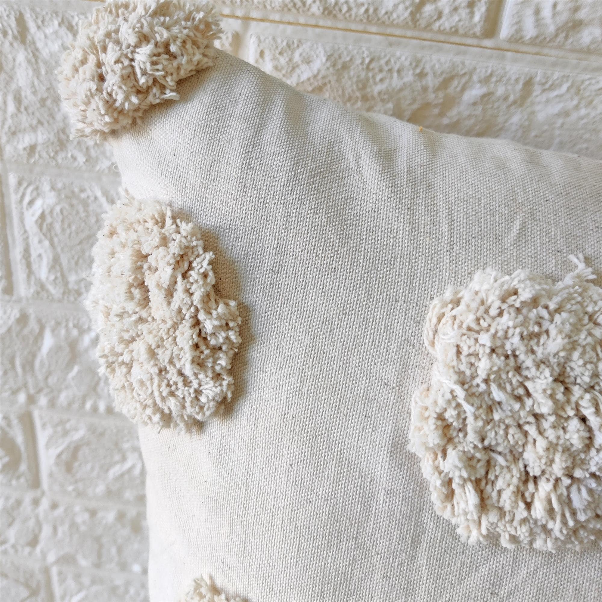 Off White Natural White Ivory Cream Embroidered Tufted 100% | Etsy