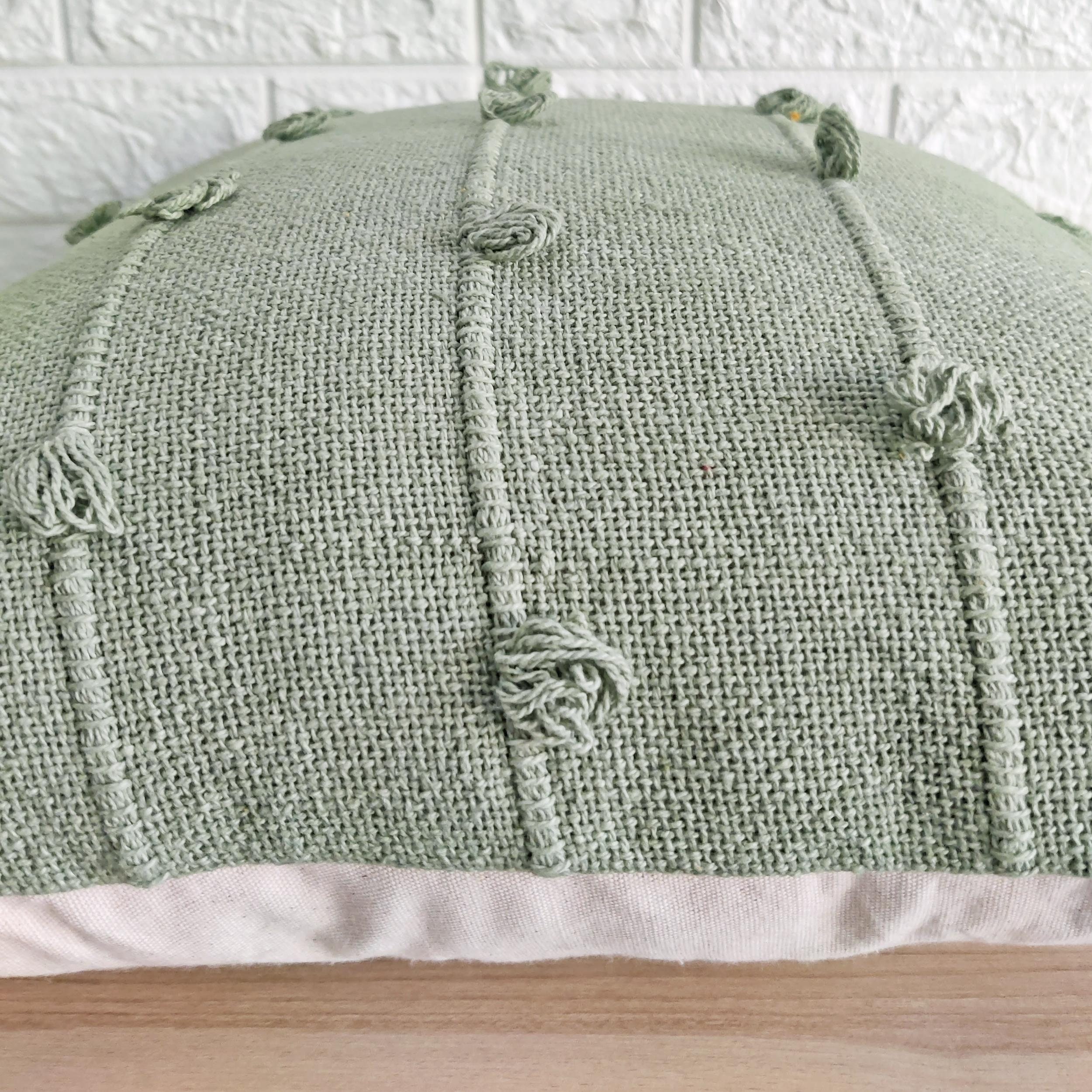 Sage Green Hand Loom Woven Chunky Loops Natural Cotton Hand - Etsy UK