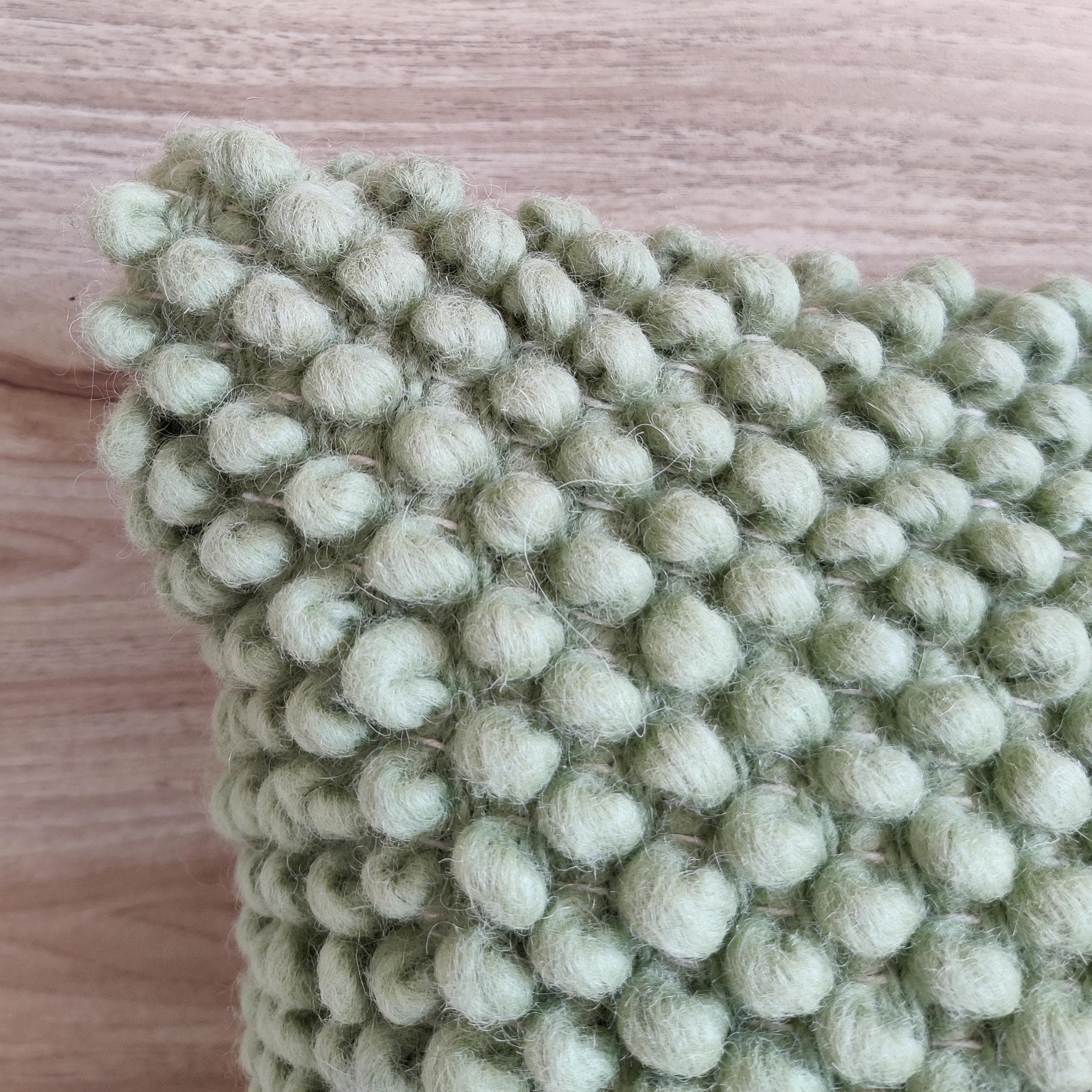 Sage Green / Light Forest Green Chunky Loops Wool Hand Woven | Etsy