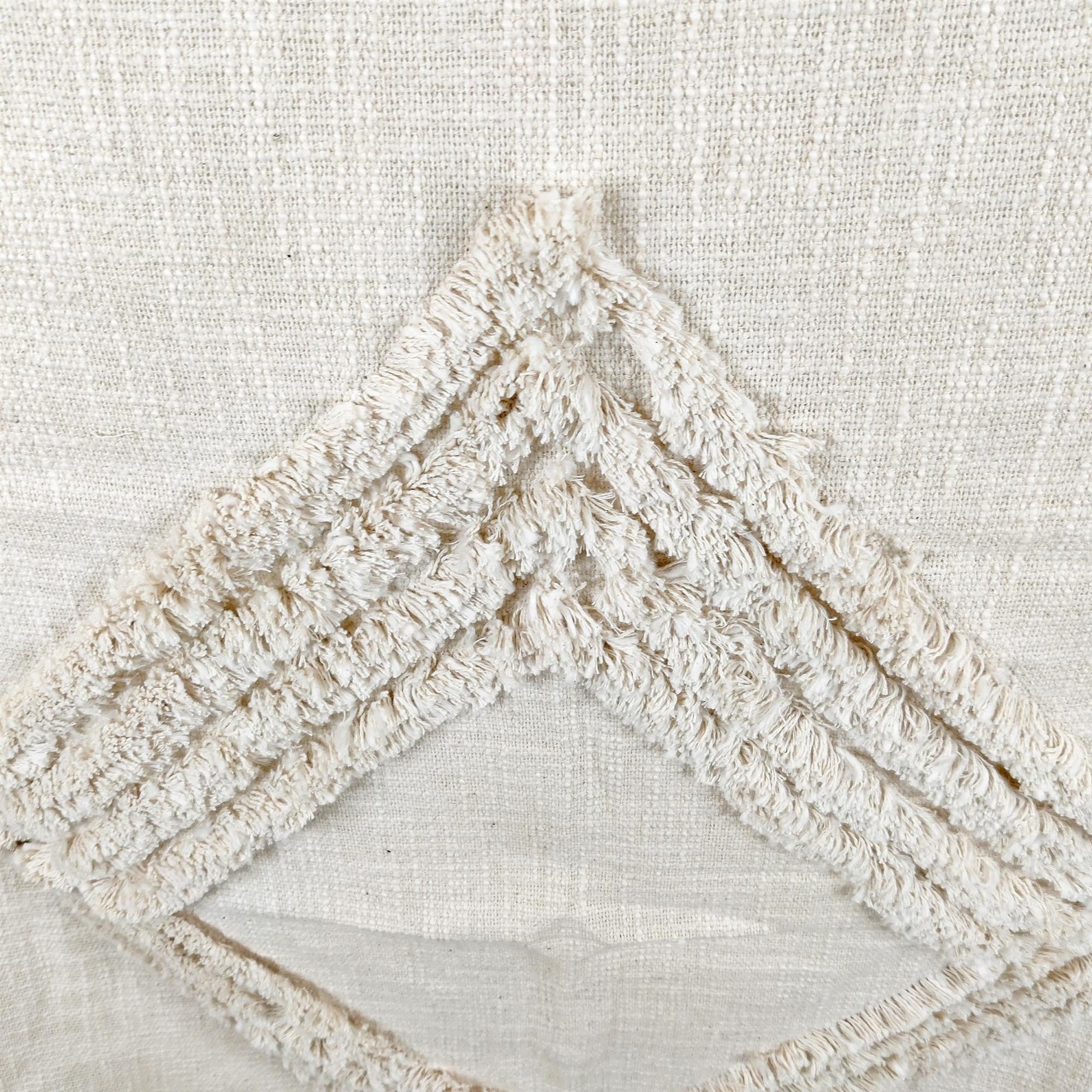 100% Cotton Throw Natural White Cotton Tufted Textured 52x72 | Etsy