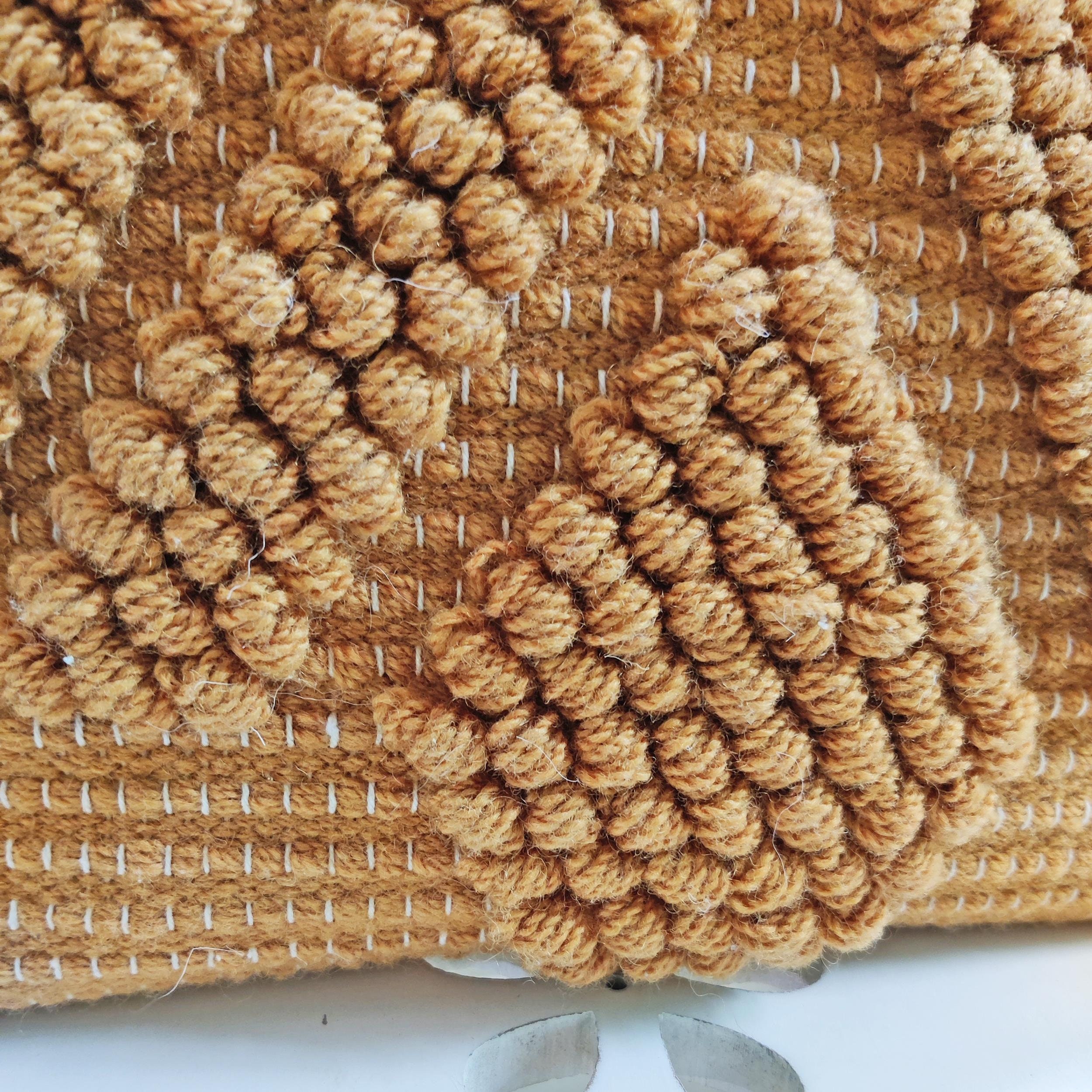 Chunky Loops Hand Woven Wool 20x20 Inches Decorative Throw | Etsy