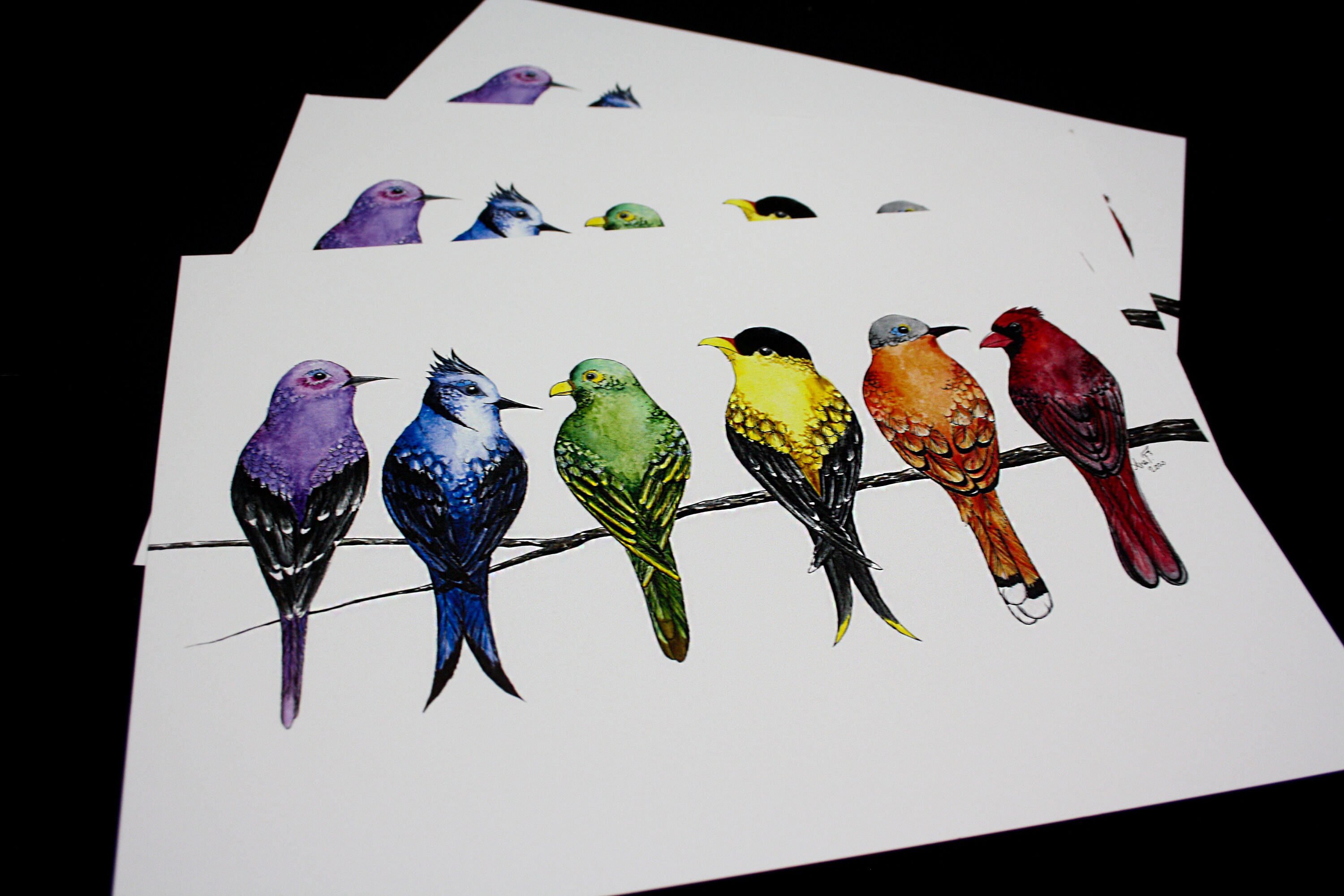 LGBT Pride Flags Watercolor Birds Art Prints - Etsy