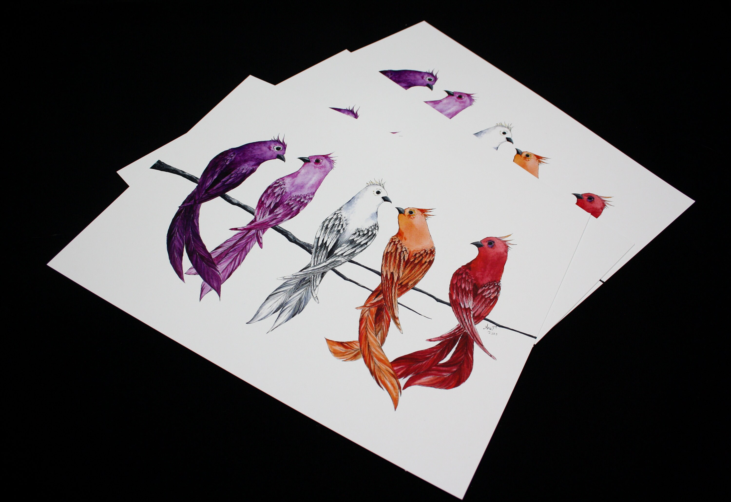 LGBT Pride Flags Watercolor Birds Art Prints - Etsy