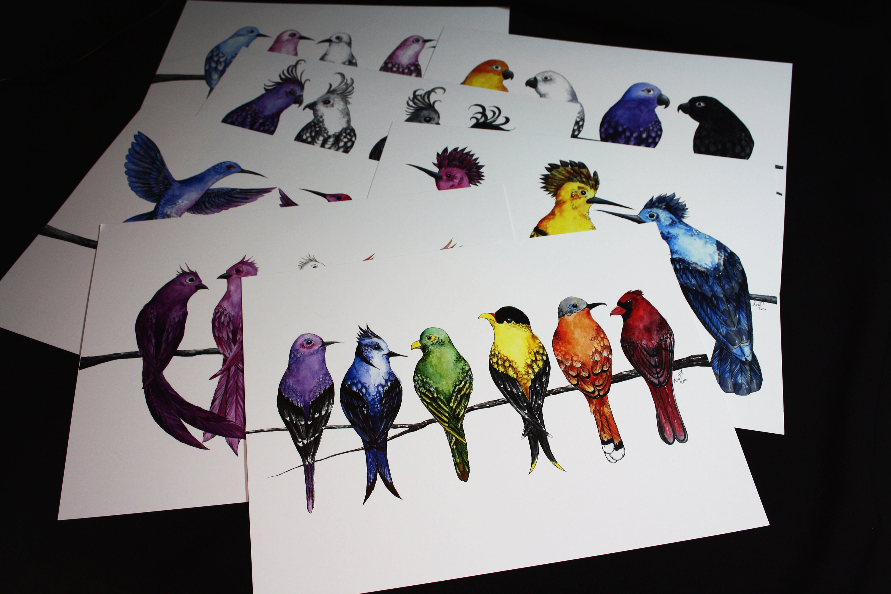 LGBT Pride Flags Watercolor Birds Art Prints - Etsy