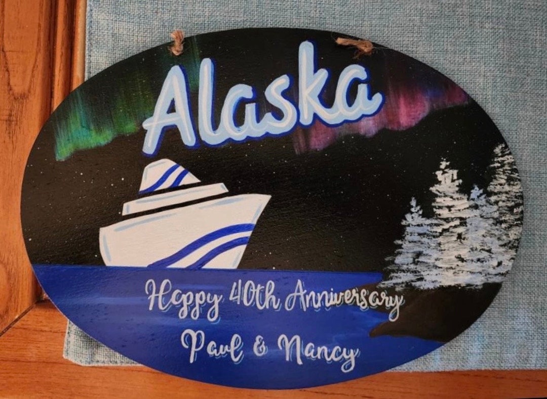 Alaskan Cruise Door Sign, Alaska Cruise Cabin Sign, Custom Alaska ...