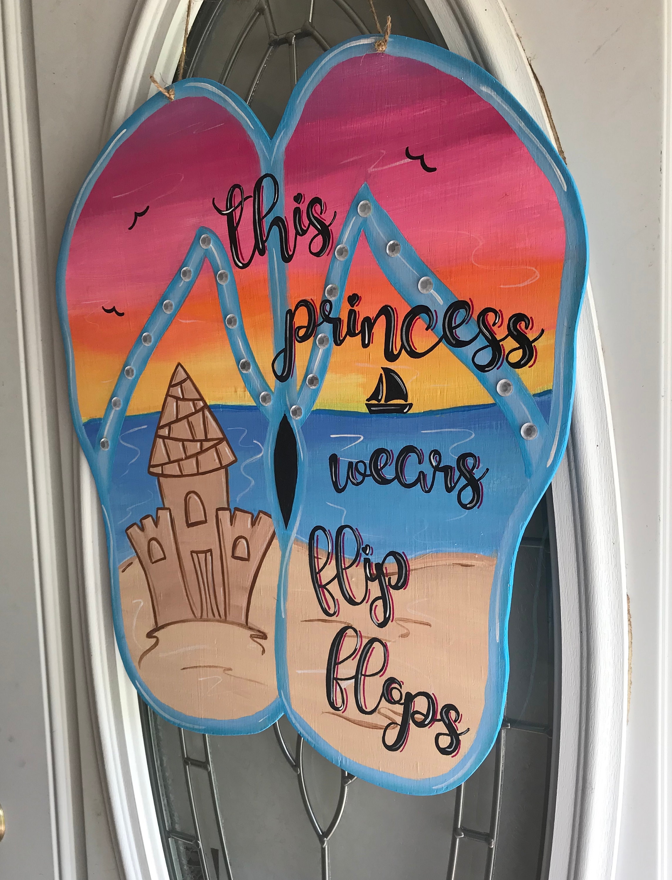 This Princess Wears Flip Flops/sunset at the Beach Summer Flip | Etsy