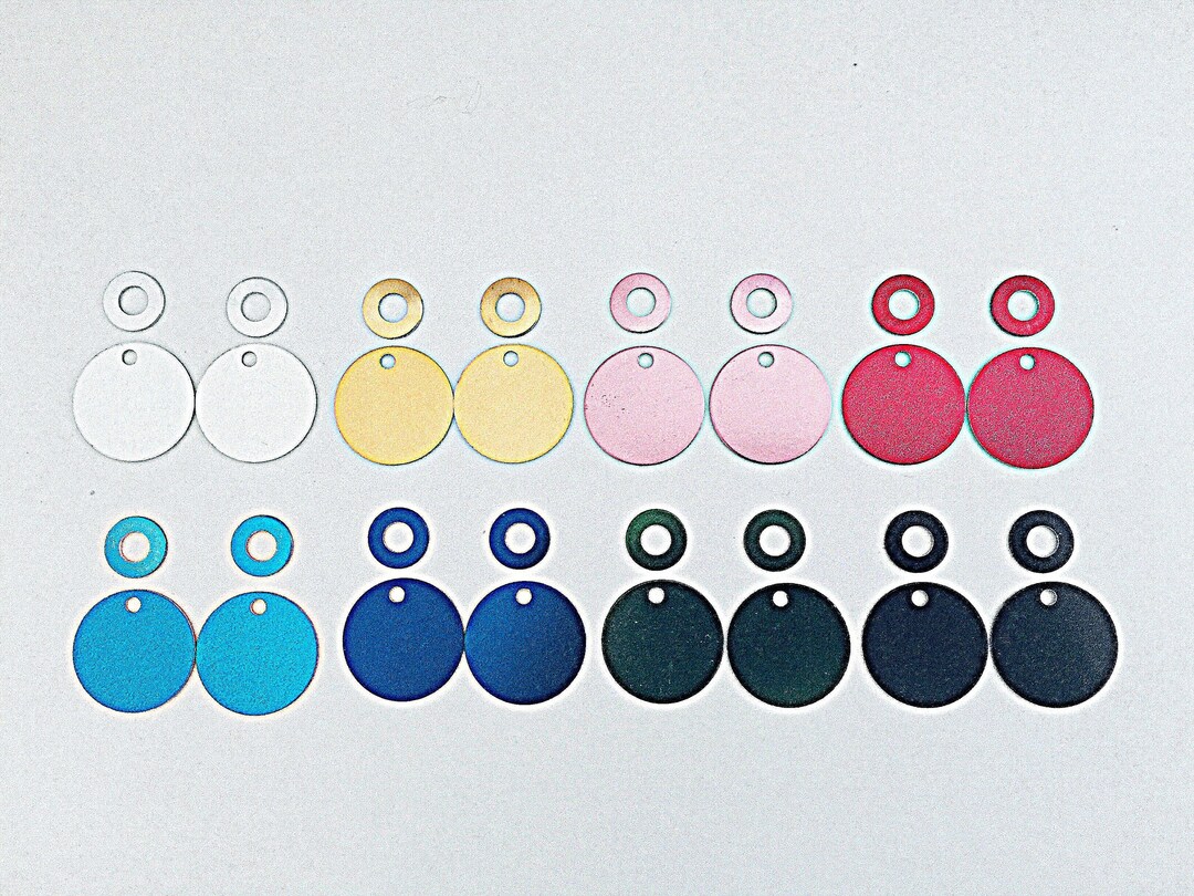 Metallic Disc Charms: Interchangeable Hoolas, 2 Pair Set - Etsy