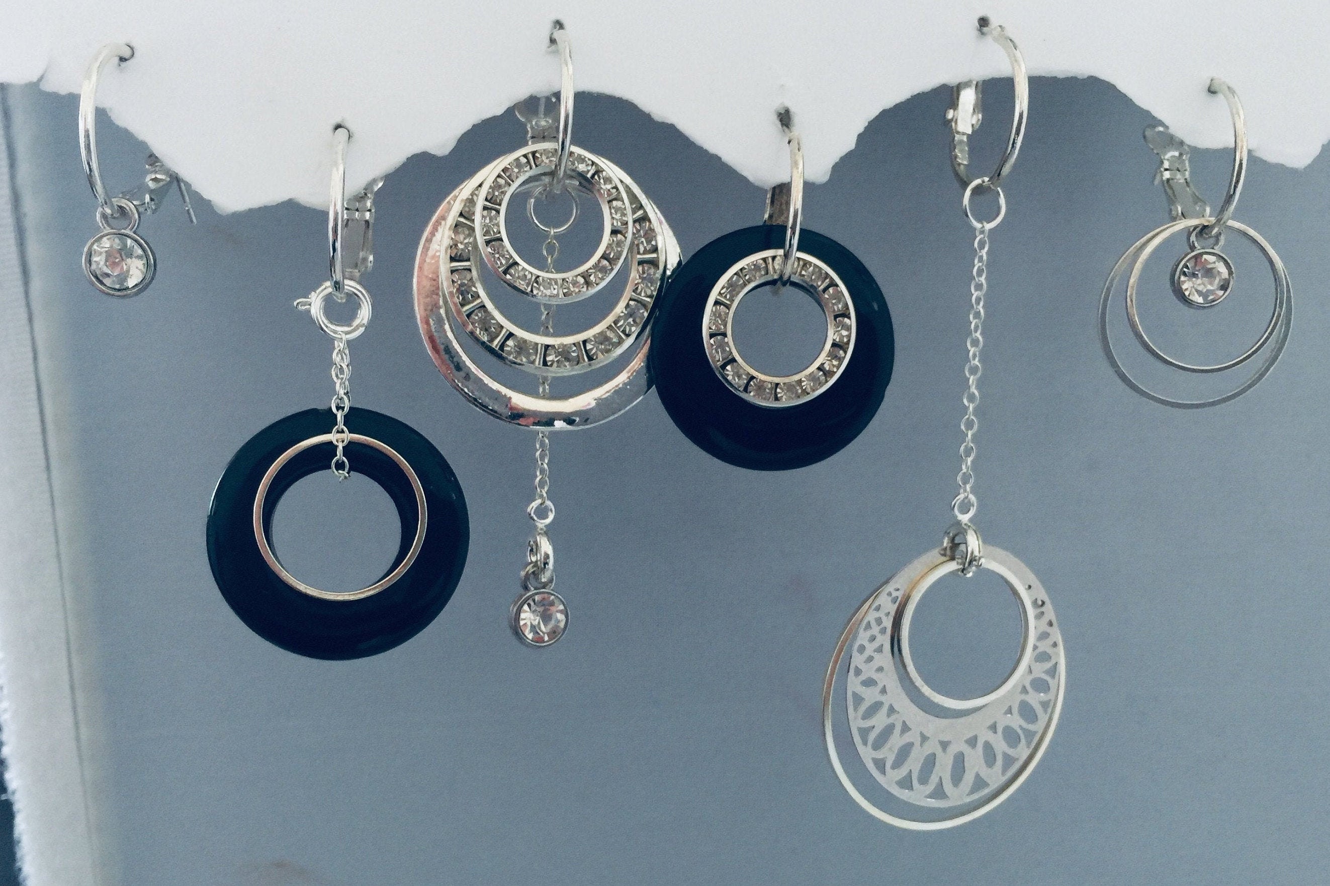 Silver Earring Set- Interchangeable, Silver, 300 earrings in set