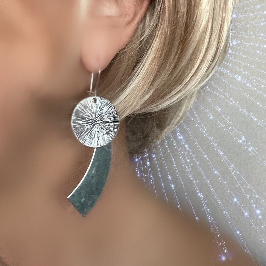 Stars Sun Moon Earrings, Solar Eclipse Earrings, Interchangeable Solar Eclipse Earrings, Eclipse ...