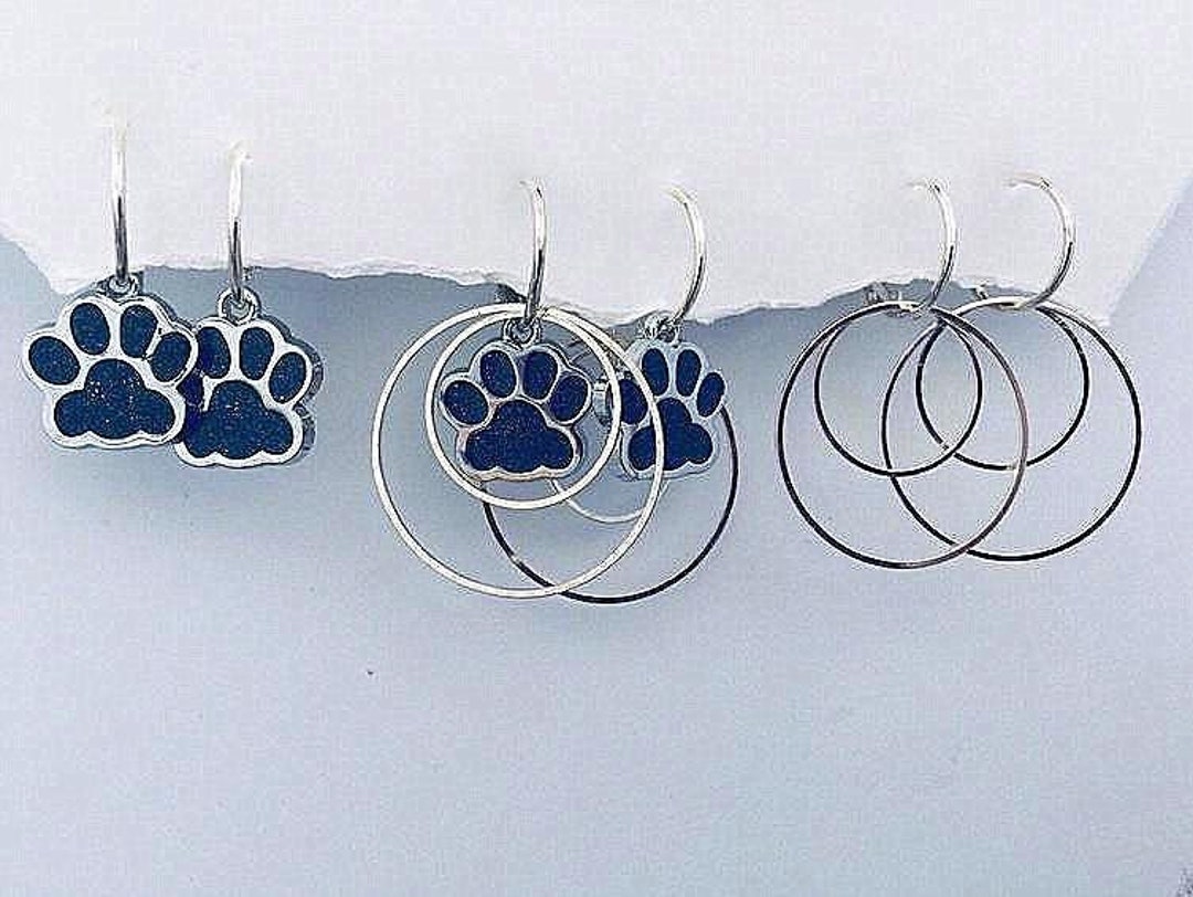 Pet Earrings, Pet Earrings Interchangeable, Pet Paw Dog Cat Earring ...