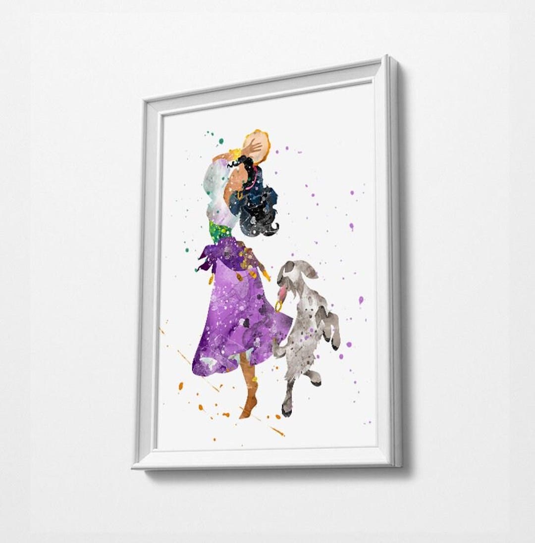 Esmeralda Minimalist Watercolor Art Print Poster Gift Idea for Him or ...