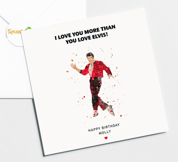 Elvis Birthday Card Personalised Card Card for Daughter - Etsy