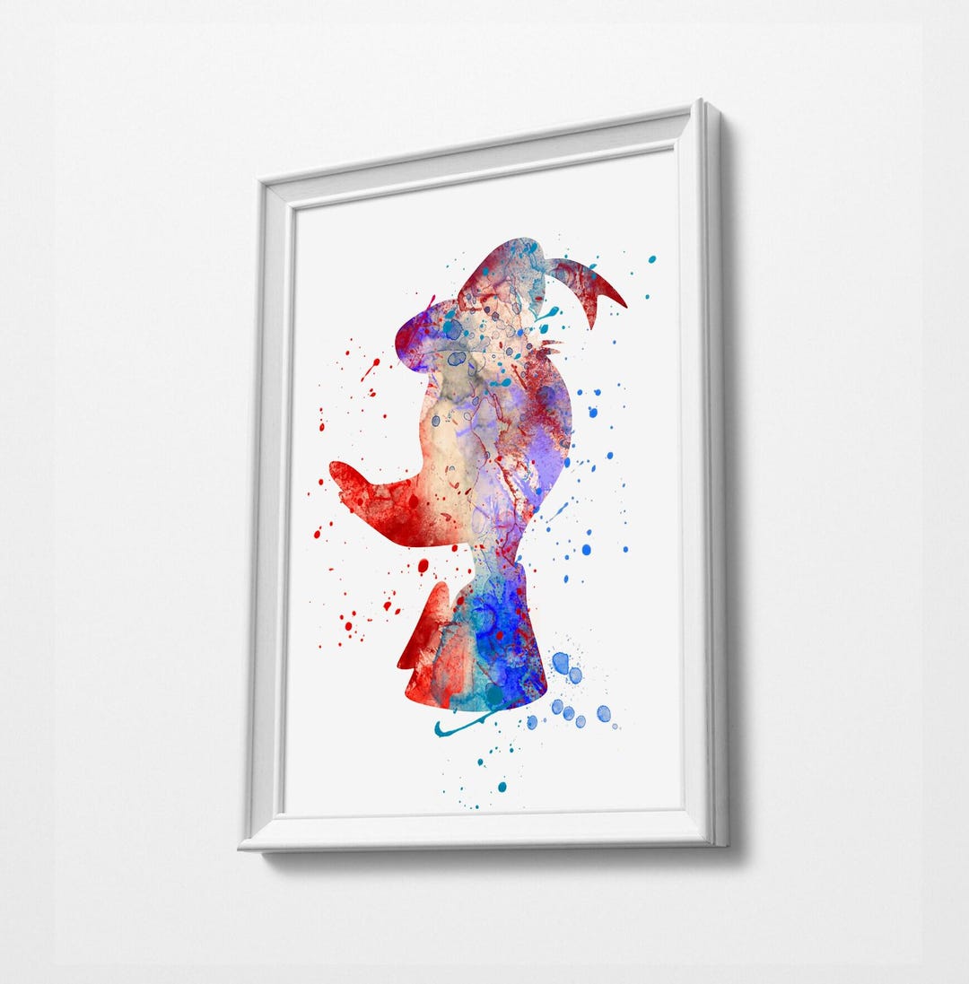 Donald D Minimalist Watercolor Art Print Poster Gift Idea for Him or ...