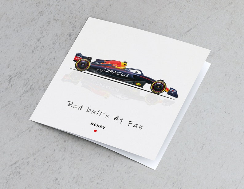 Red Bull Birthday Card Personalised Card Card for Son Card - Etsy