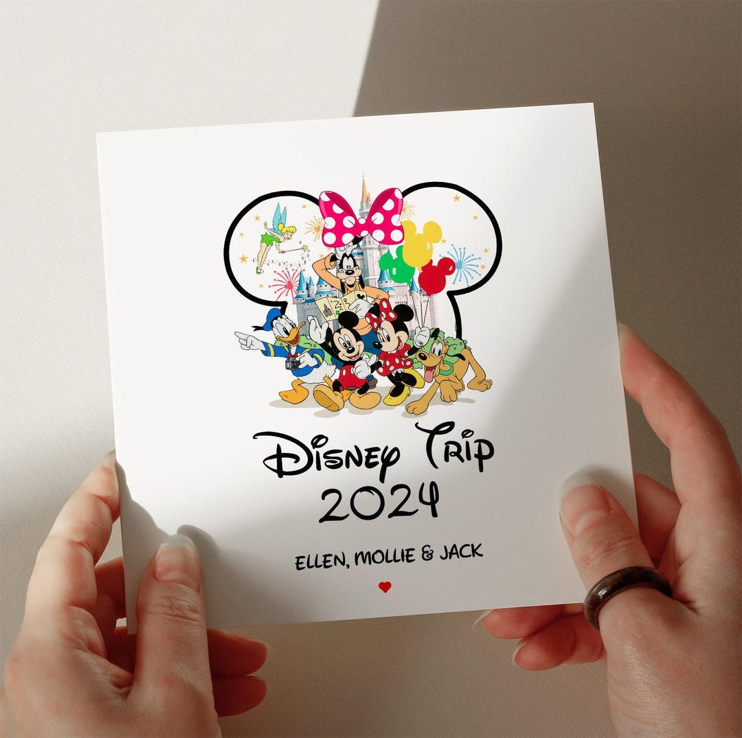 Disney Surprise Card, Disney 2024 Card, Personalised Card, Card for ...