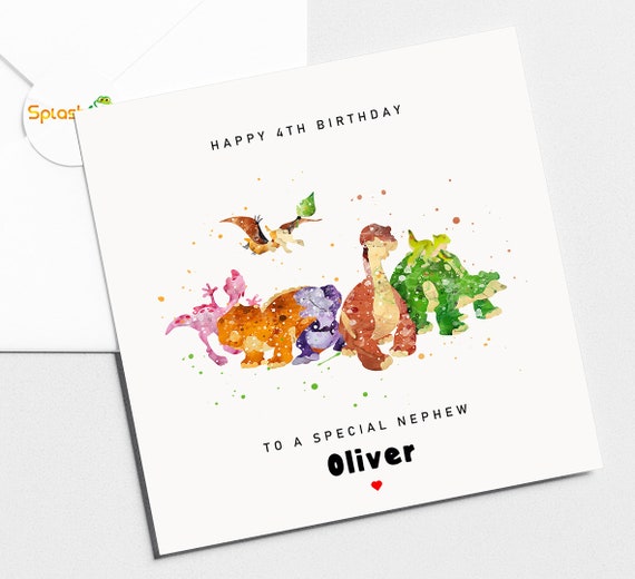 Land Before Time Birthday Card Personalised Card Card for - Etsy