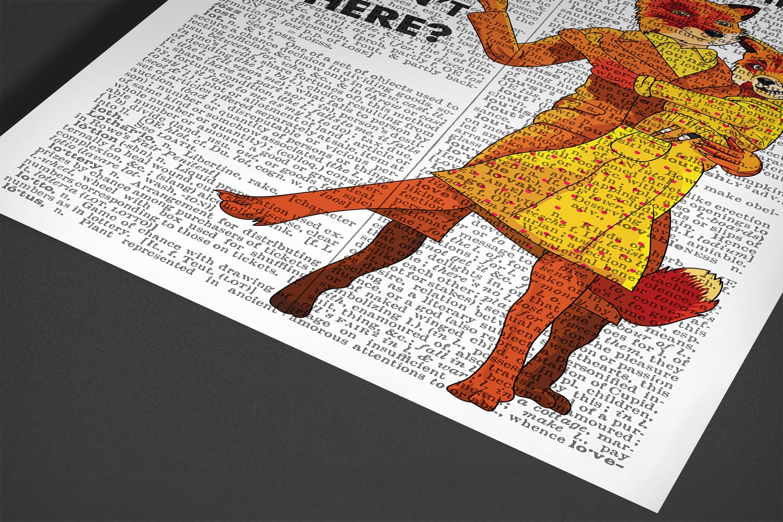 Fox Dictionary Art Print Poster Page Quote Nursery Art | Etsy