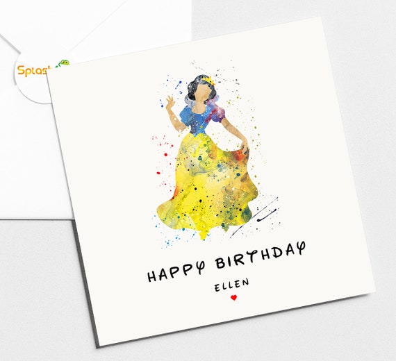 Princess Birthday Card Personalised Card Card for Daughter - Etsy